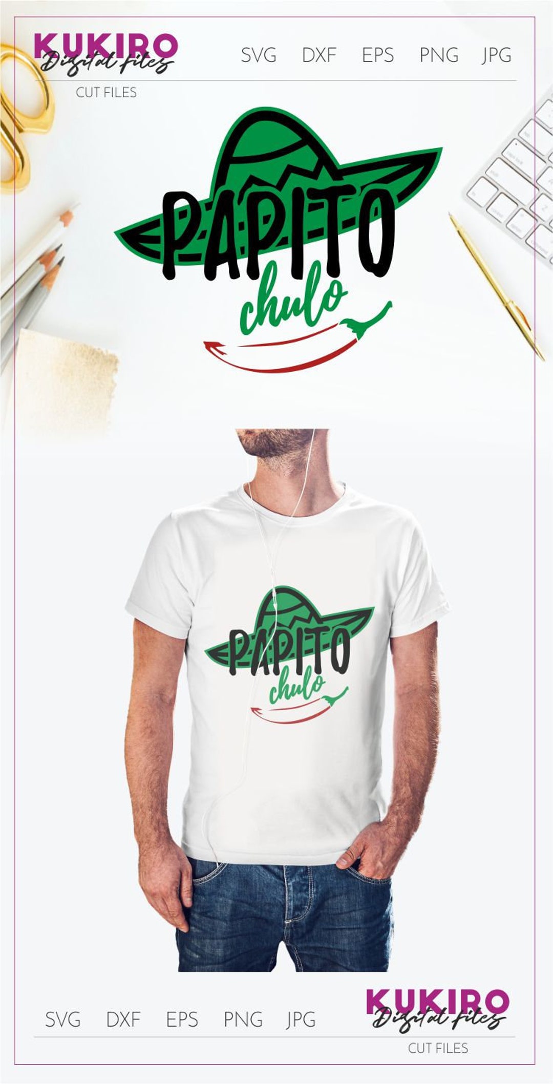 PAPITO CHULO SVG, papá svg, citas del día del padre svg, latino svg ...