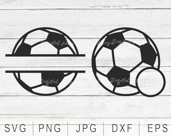 Soccer Split Monogram Frame SVG Soccer ball Clipart Clip Art | Etsy