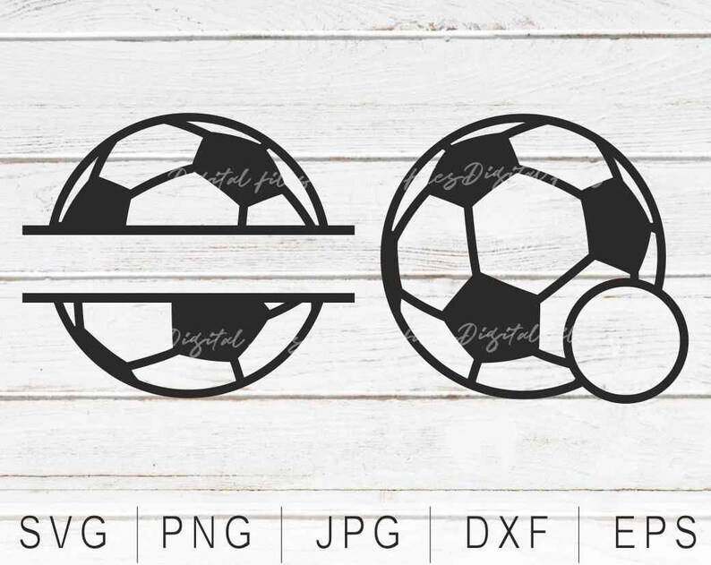 Soccer Split Monogram Frame SVG Soccer ball Clipart Clip Art | Etsy