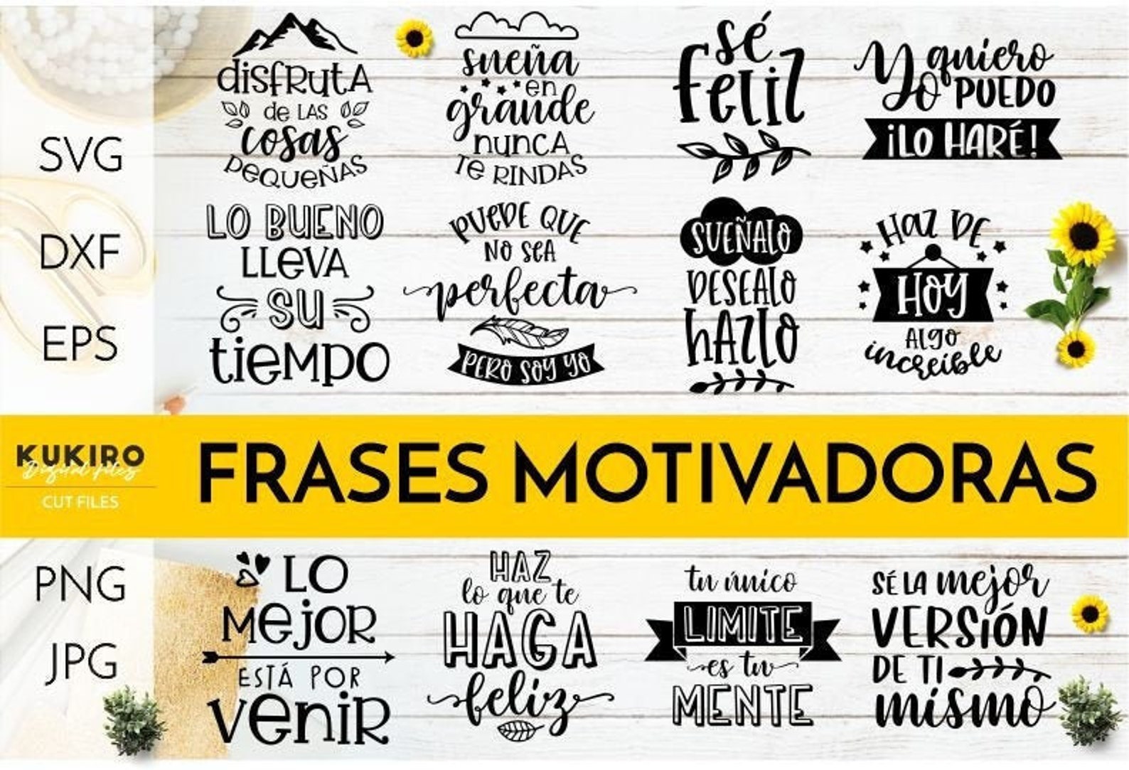 Motivational Quotes SVG BUNDLE Inspirational Crafting Cut Files in ...