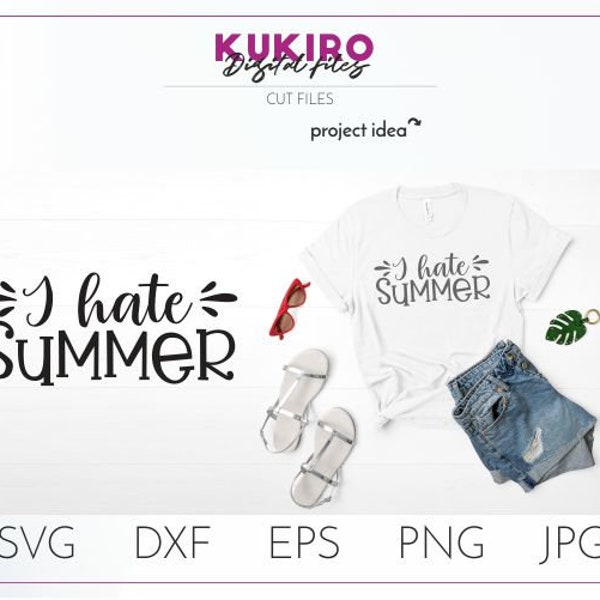 Hate Summer Svg - Etsy