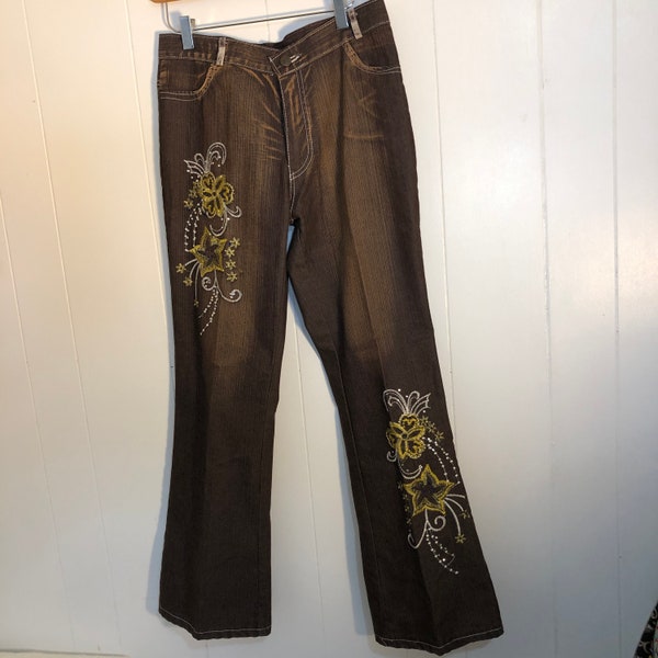 Embroidered Pants - Etsy