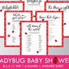 Ladybug Baby Shower Game Pack - INSTANT DOWNLOAD - Ladybug Shower Games ...