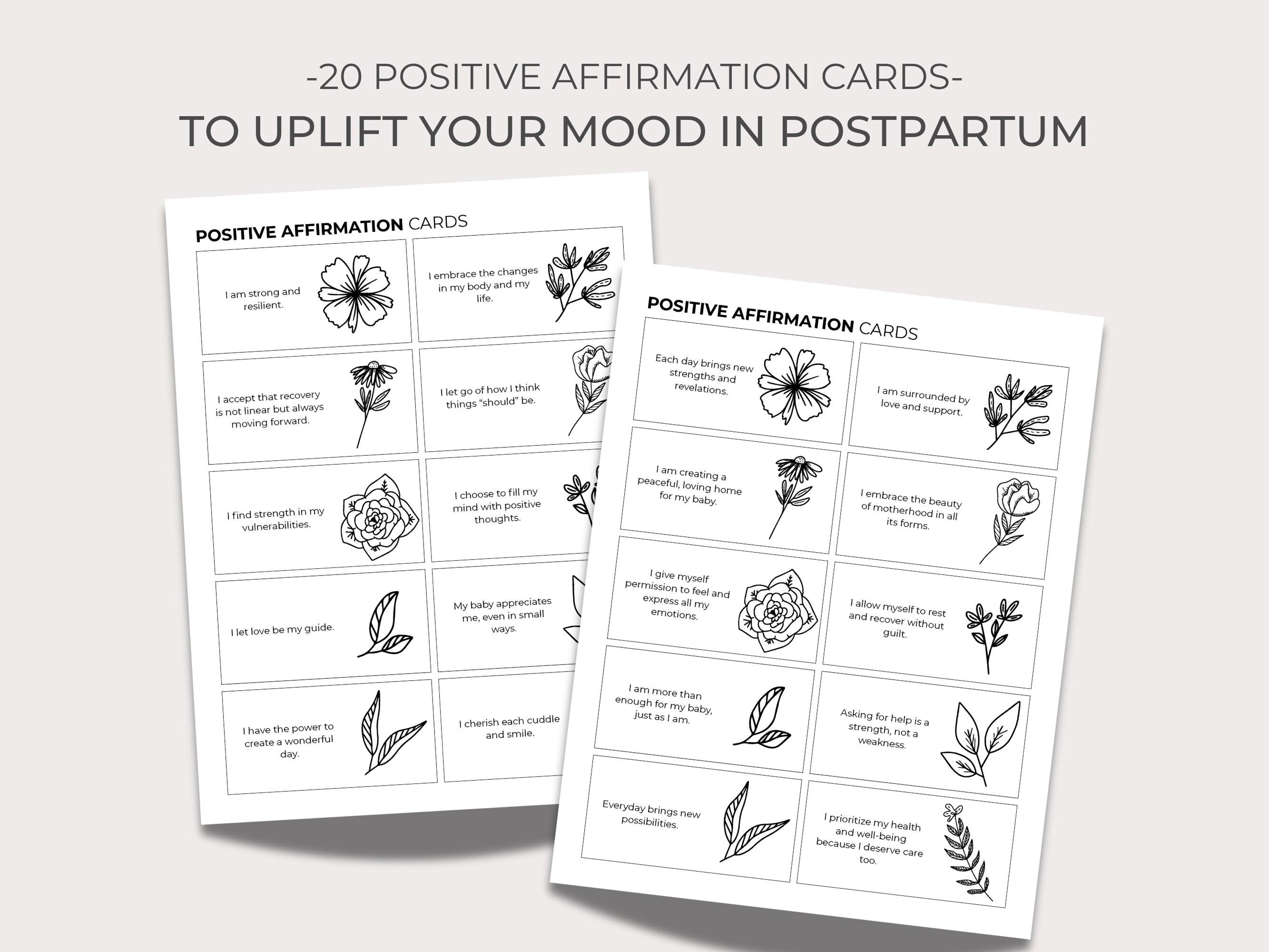 Postpartum Planner Bundle, 12 Planning Pages, Instant Download ...