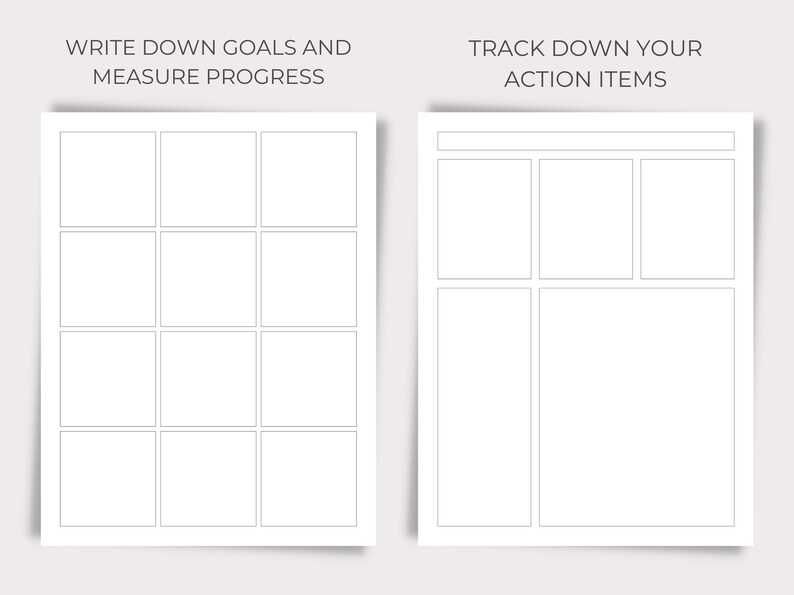 Planner Inserts, 10 Blank Templates, Editable, Printable, Digital - Etsy