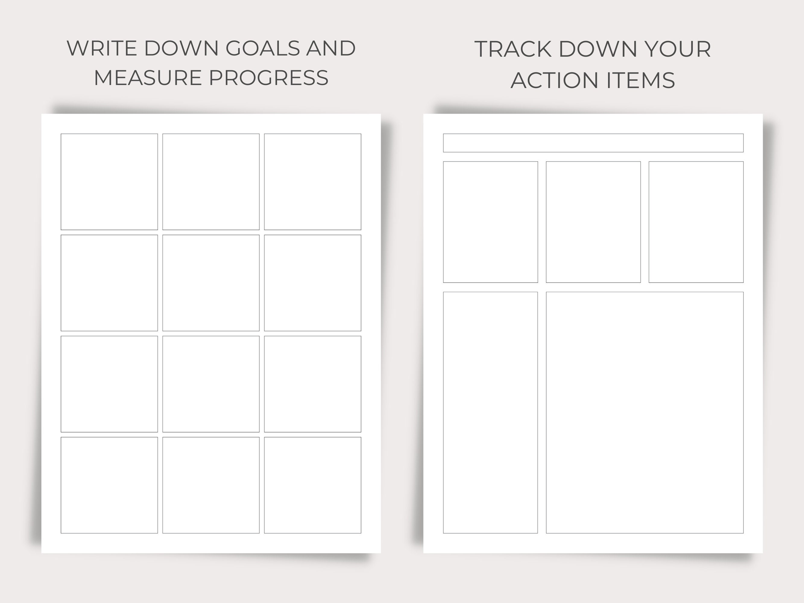 Planner Inserts, 10 Blank Templates, Editable, Printable, Digital - Etsy