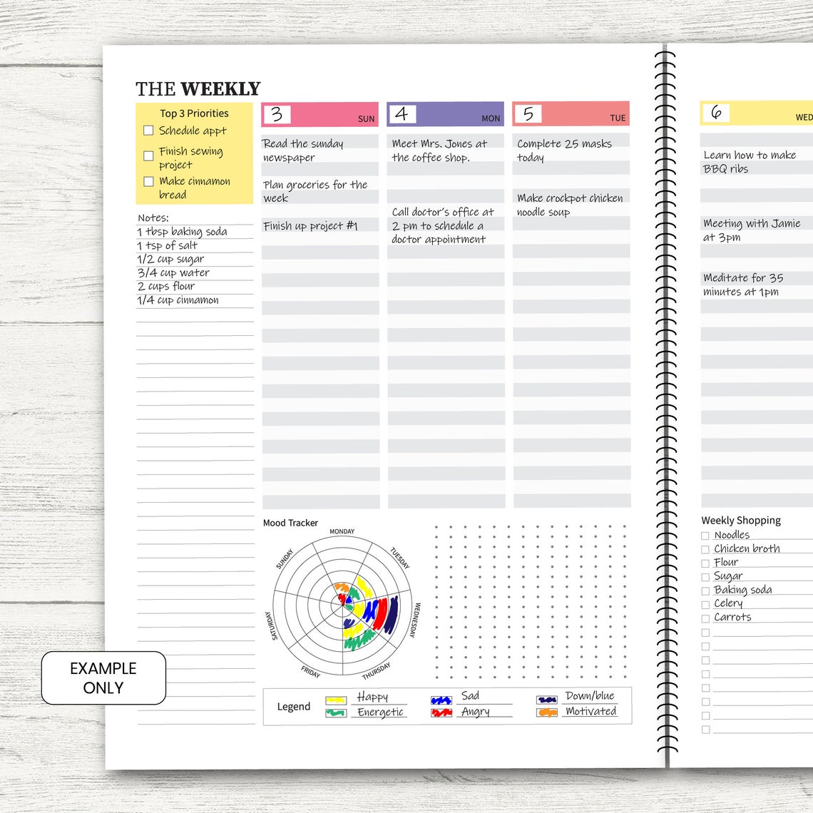 Weekly Productive Printable Planner, Planner Insert, Undated - Etsy