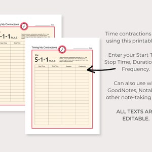 Easy-to-use Contractions Tracking Tool for Expectant Mothers, Pregnancy ...