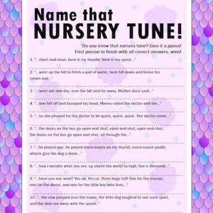 Baby Shower Games, Mermaid, Mermaid Theme, Instant Printable, Unlimited ...