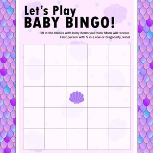 Baby Shower Games, Mermaid, Mermaid Theme, Instant Printable, Unlimited ...