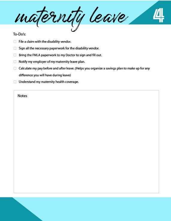 Maternity Leave Sign