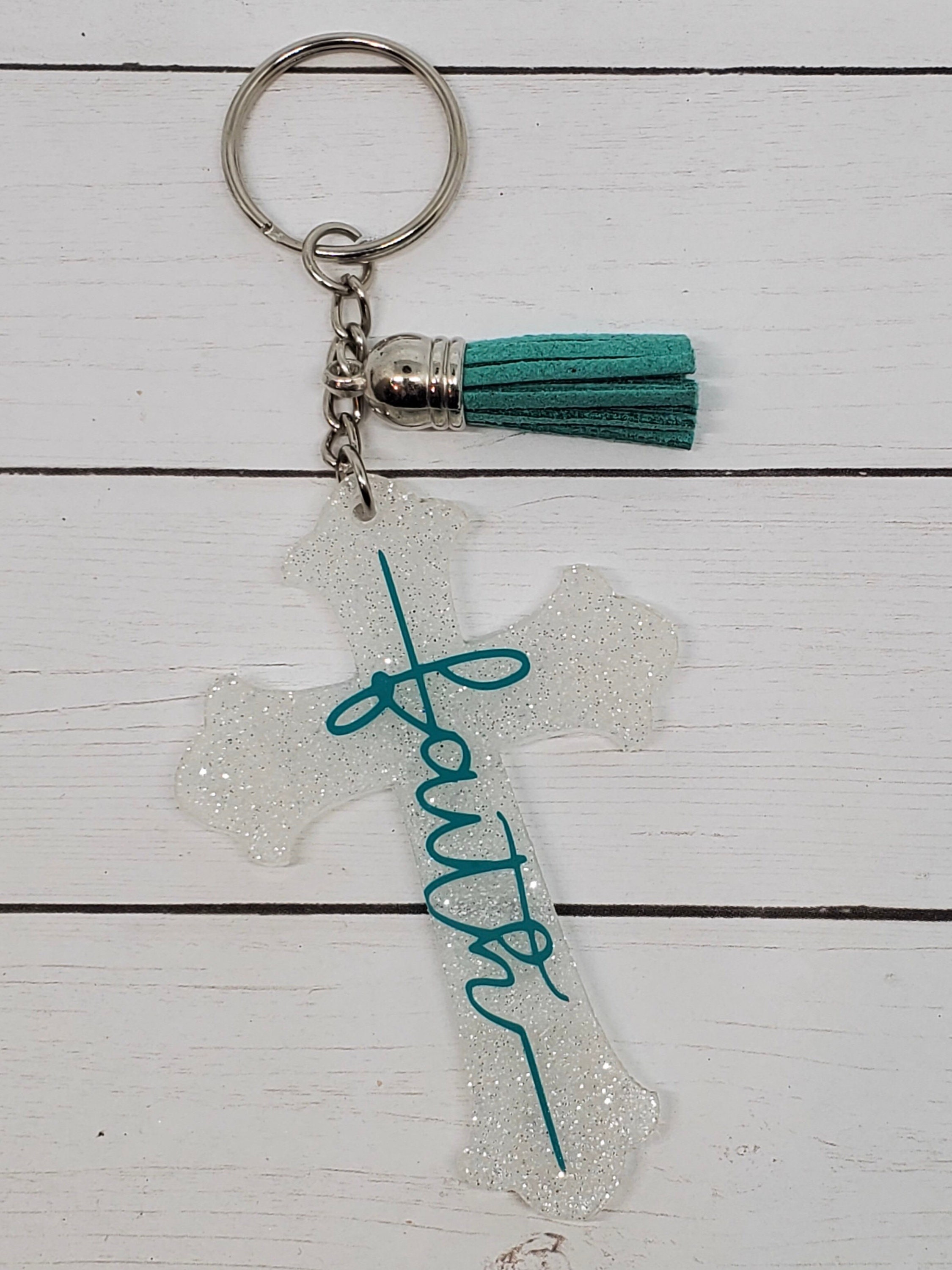 Faith Cross Keychain/Faith Keychain/ Cross Keychain/Glittered | Etsy Faith Cross Keychain/Faith Keychain/ Cross Keychain/Glittered | Etsy