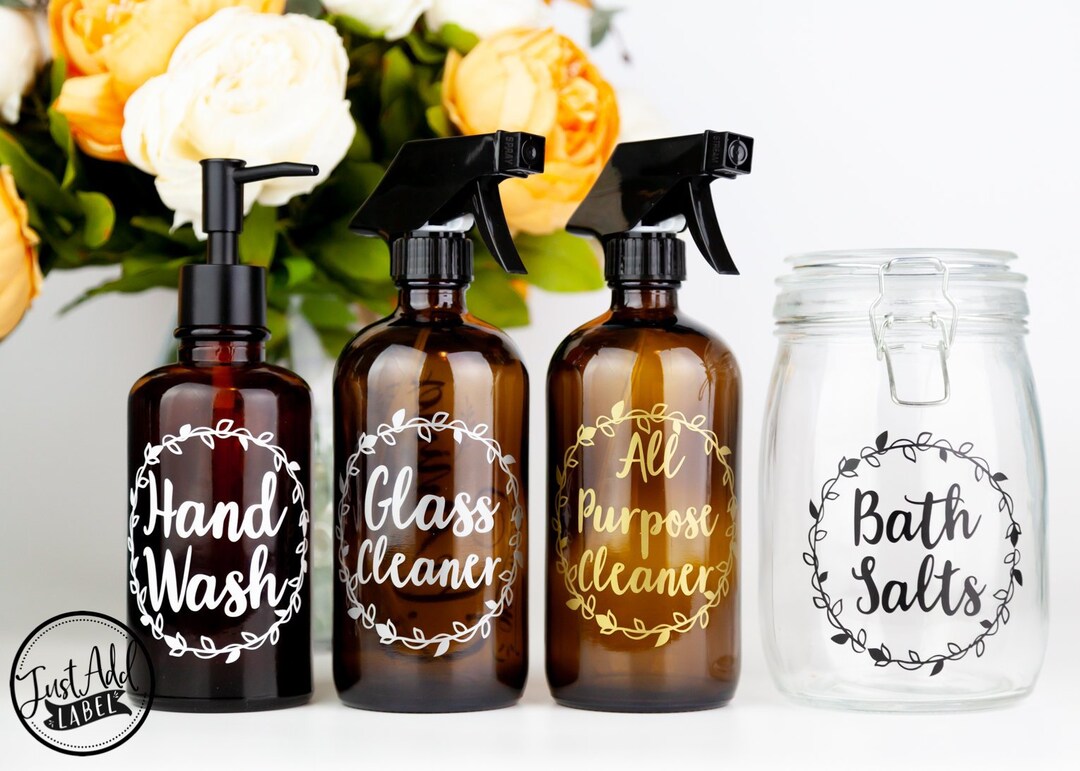 Vinyl Labels for 400ml, 500ml, 1000ml Spray Bottles and Jars - Label ...
