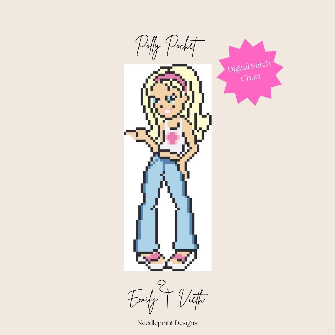 Polly Pocket Digital Stitch Chart Needlepoint, Cross Stitch - Etsy