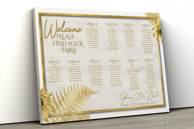 Wedding Table Plan, Seating Chart, A0, A1, A2 - Etsy