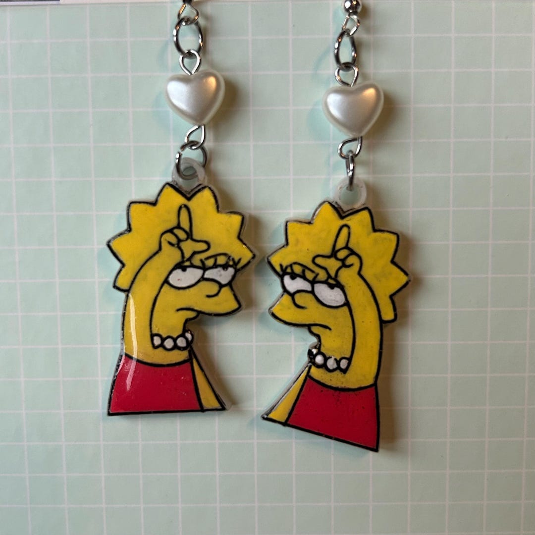 The Simpsons Loser Lisa Earrings - Etsy