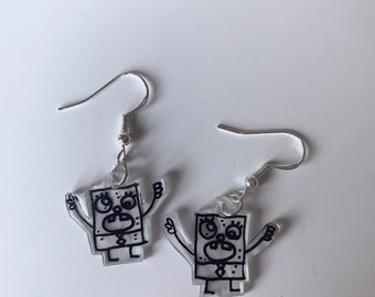 Doodlebob Earrings - Etsy