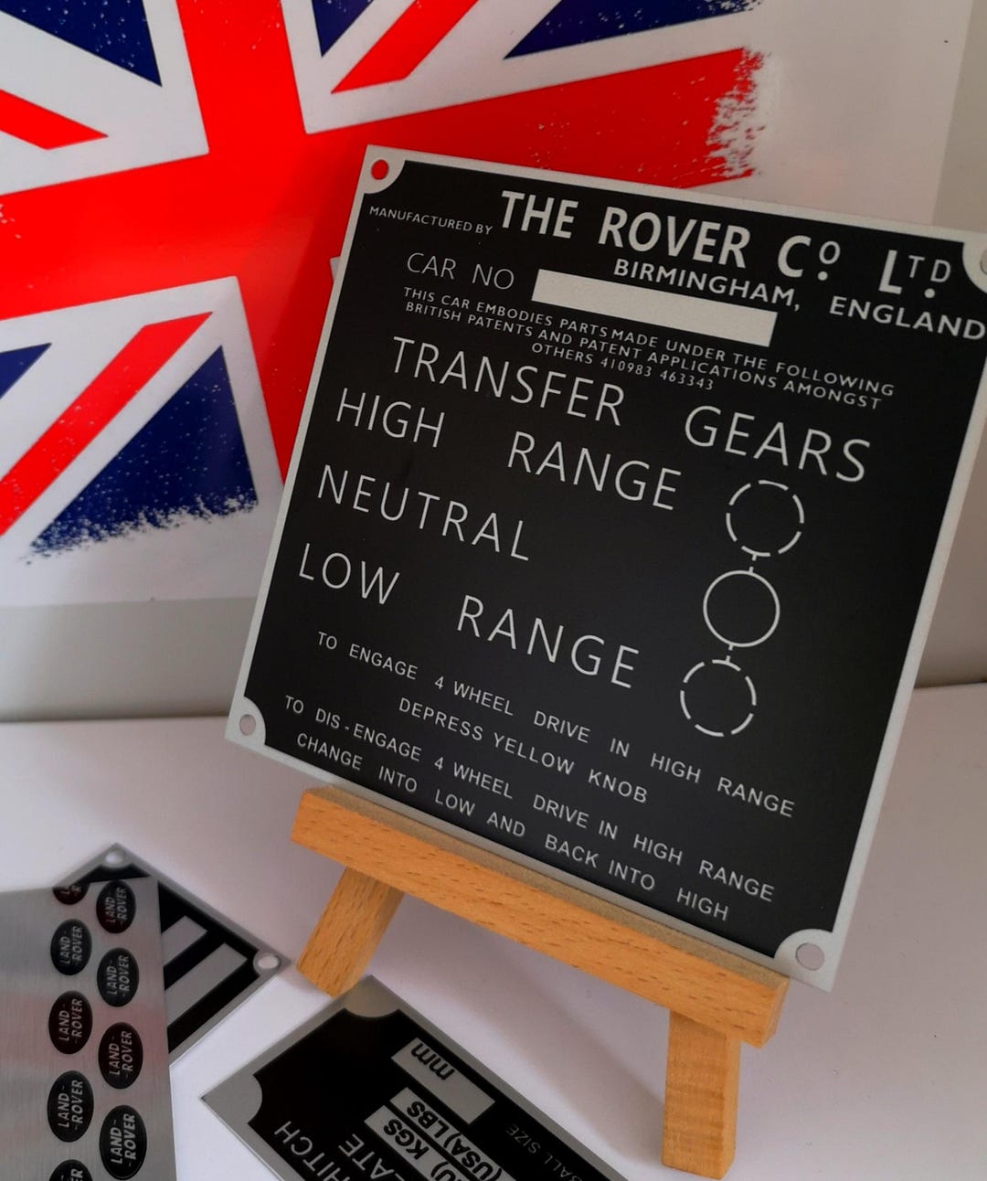 Early Land Rover Classic Car Bulkhead Information Plaque Reproduction ...