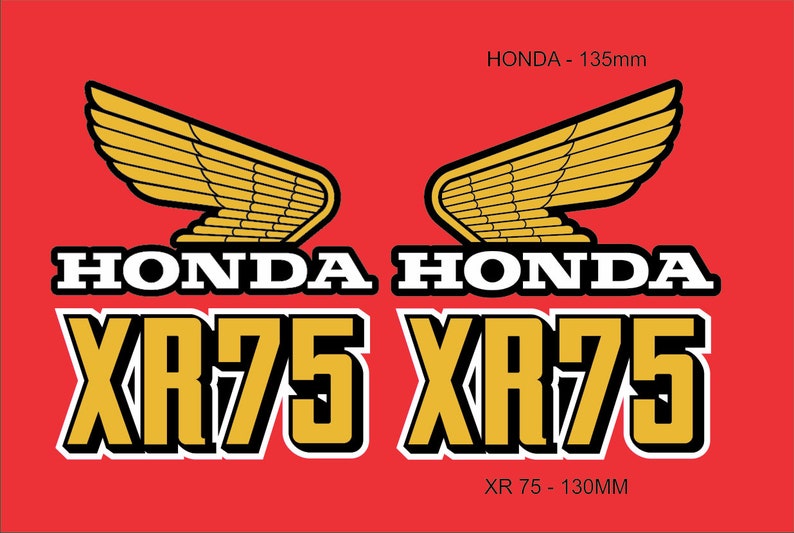 Honda XR75 Decal Sticker Set - Etsy
