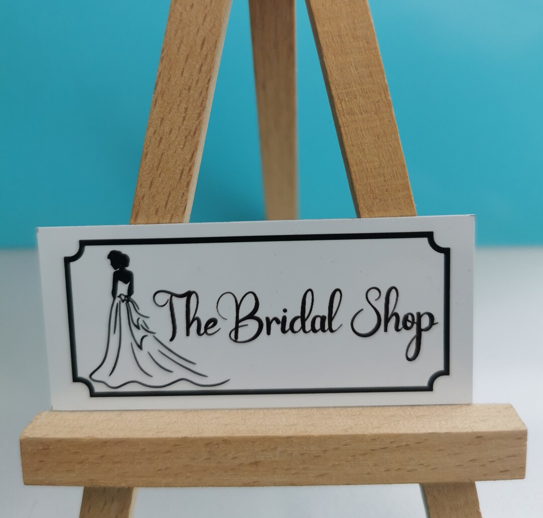Minature Metal Wedding Shop Sign for Dolls House Model Shop 1/12th 6 X ...