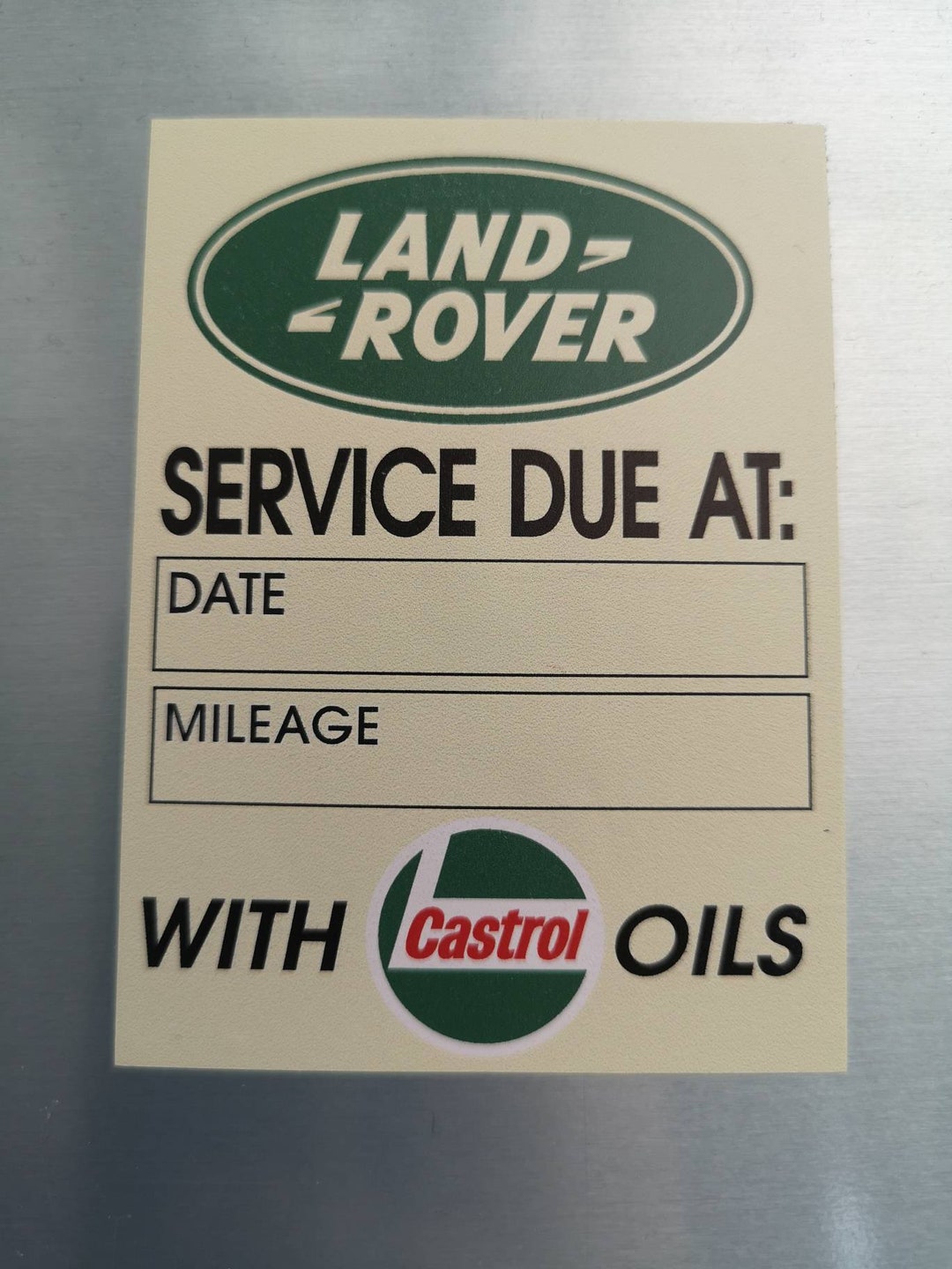 Landrover Service Due Sticker/ Decal for Classic Landrover 80 X 58mm - Etsy