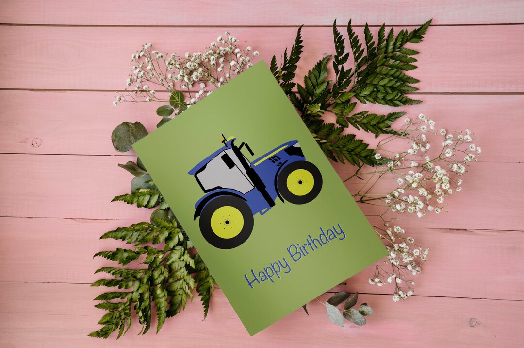 Personalised Tractor Birthday Card For Farmers And Kids Children s personalised-tractor-birthday-card-for-farmers-and-kids-children-s