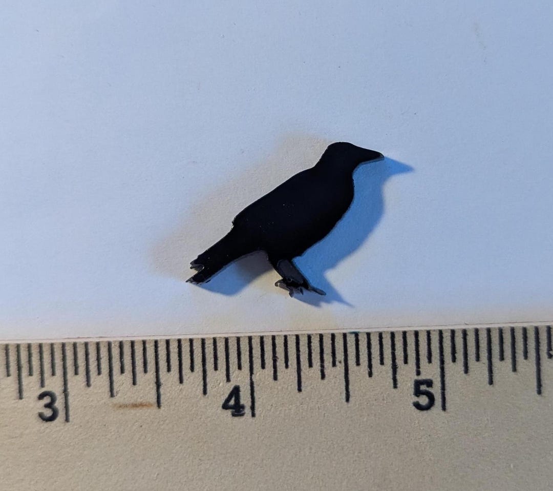Crow Shapes Black Acrylic Set of 6 - Etsy
