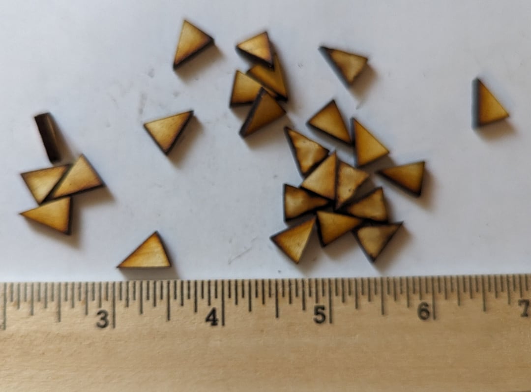24 Teeny Tiny Wooden Triangles - Etsy