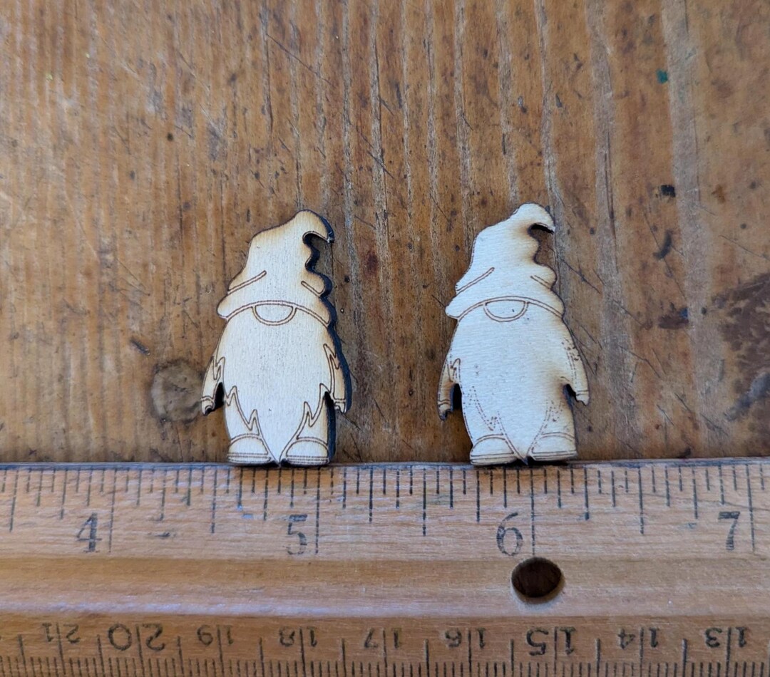 12 Gnome Maple Wood Cut Outs for Crafts 1 3/8" Tall X 3/4" Wide - Etsy