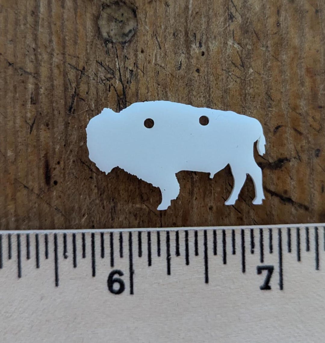 6 Buffalo Shapes White Acrylic - Etsy