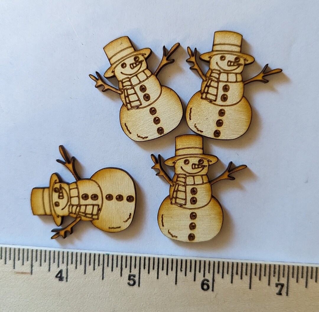 12 Snowman Laser Cut Wooden Shape Crafting Blanks Christmas Winter - Etsy