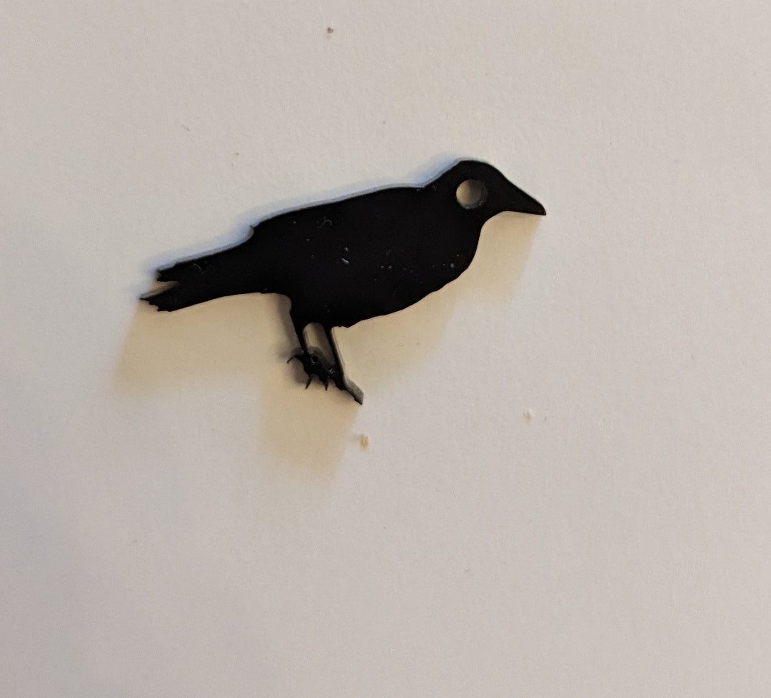 6 Raven Crow Laser Cut Black Acrylic Shape Crafting Jewelry - Etsy
