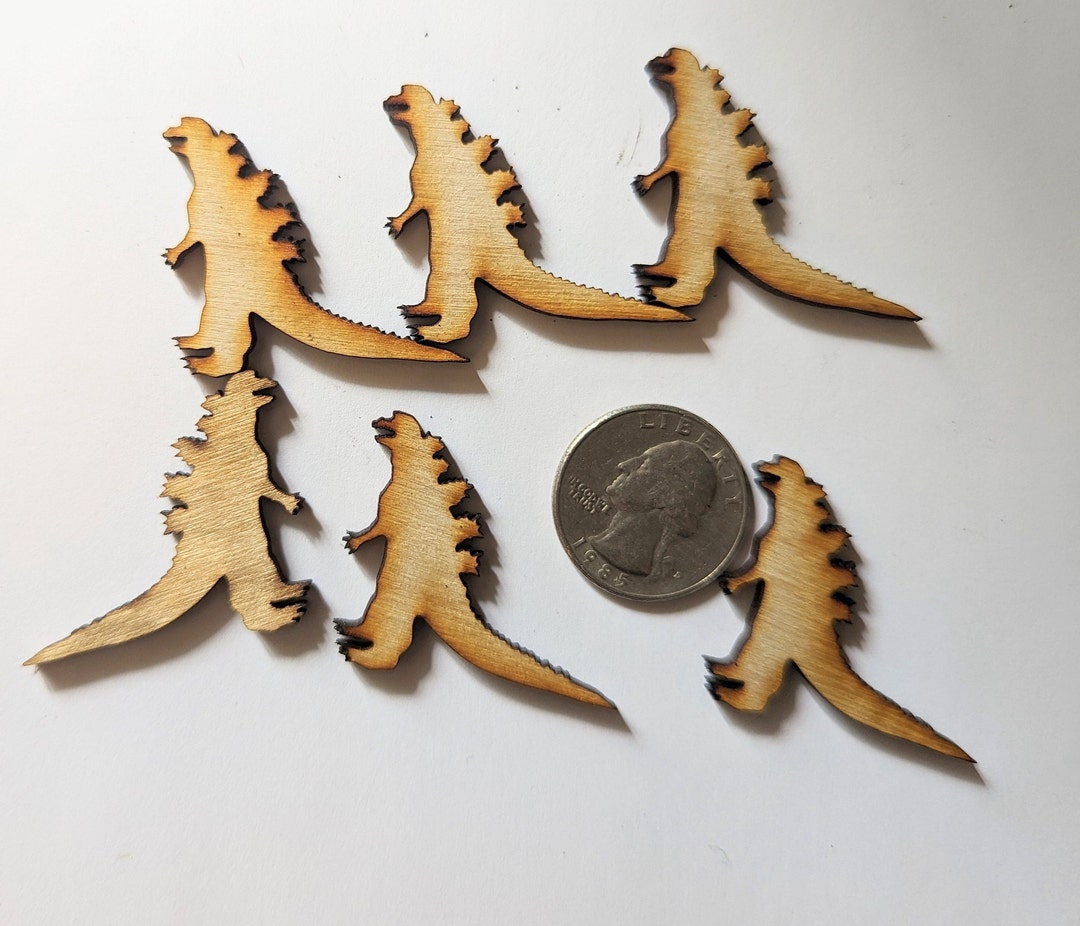 12 Godzilla Like Laser Cut Wooden Shape Crafting Blanks - Etsy