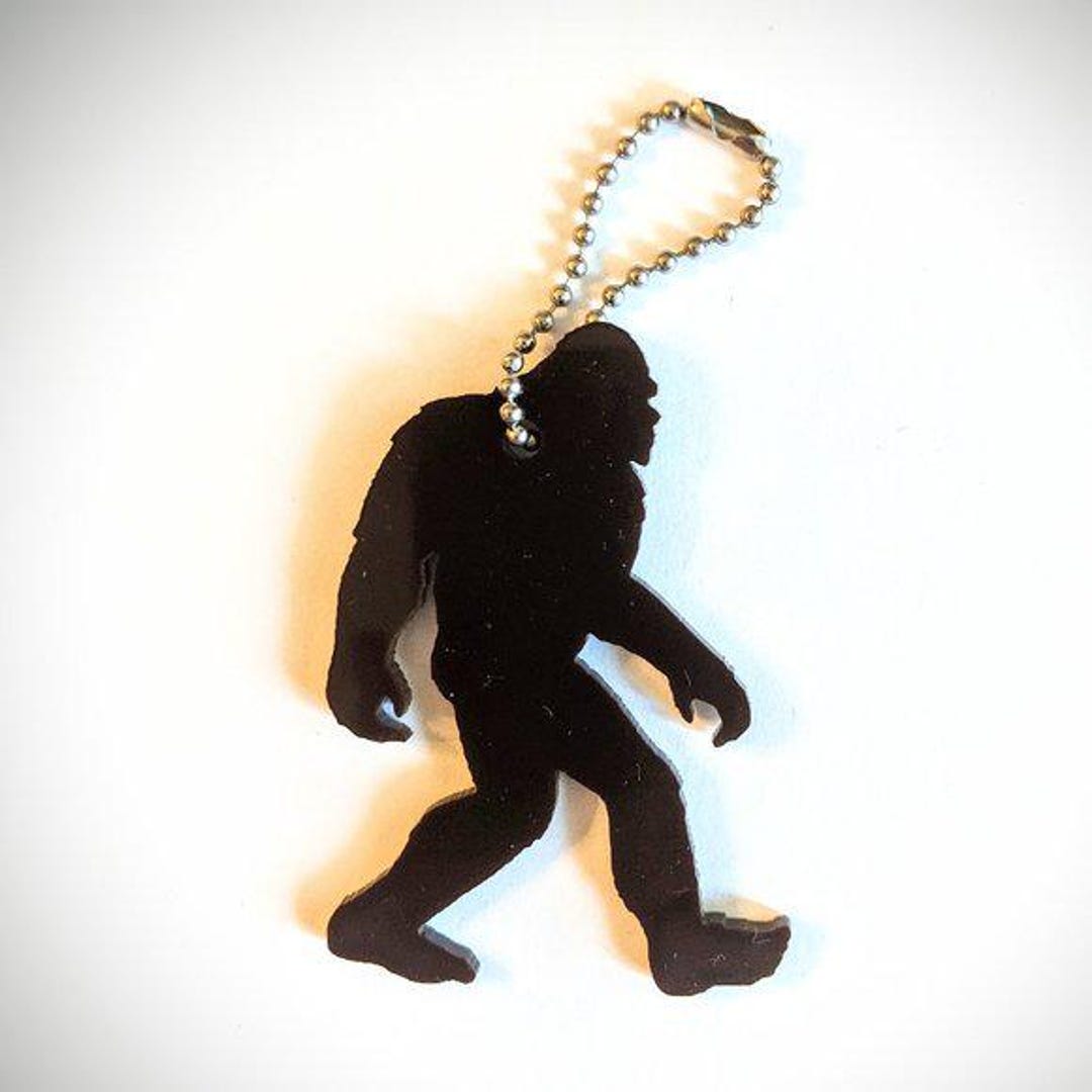 Bigfoot Acrylic Keychain / Purse Hanger - Black Yeti Sasquatch - Etsy