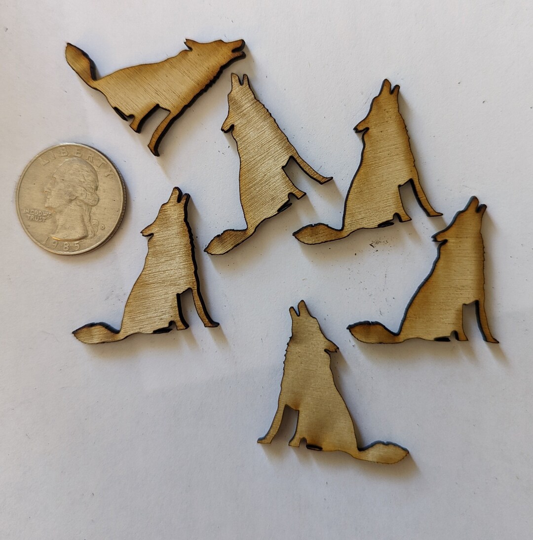 Howling Wolf Laser Cut Wooden Shape Crafting Blanks - Etsy