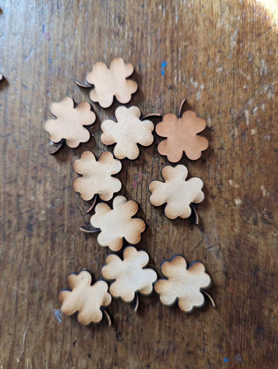 12 Leather Four Leaf Clovers Laser Cut Shape Crafting Jewelry Charms - Etsy
