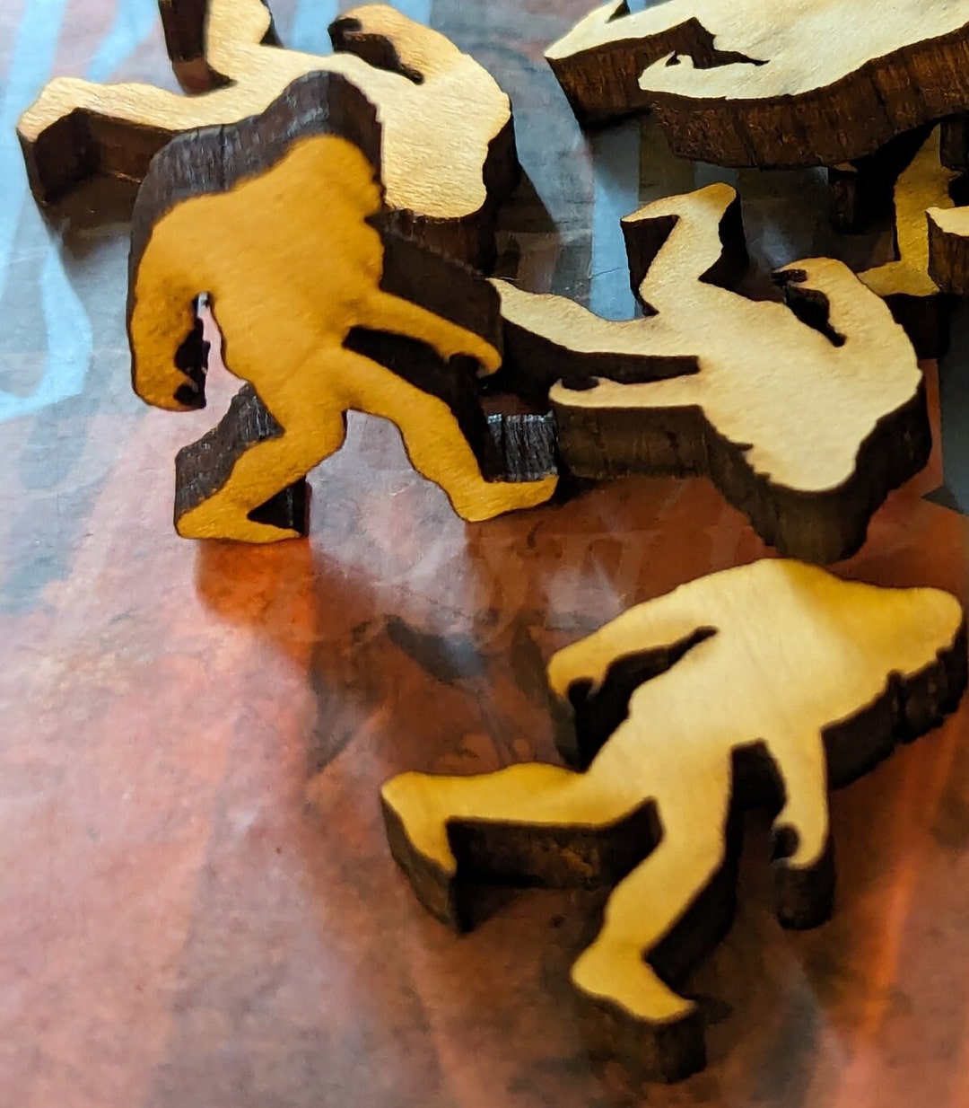 12 Bigfoot Sasquatch Thick Laser Cut Wooden Shape Great for Game Pieces ...