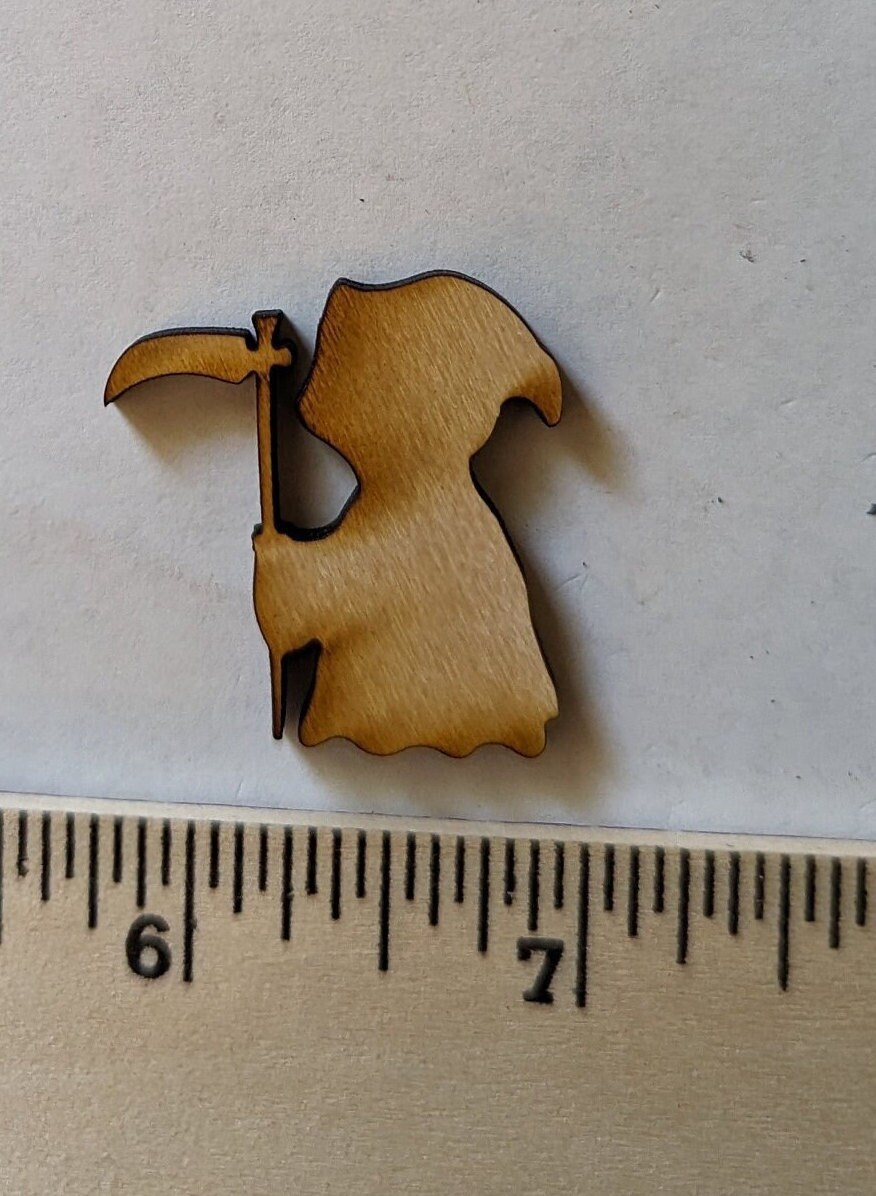 12 Grim Reaper Laser Cut Wooden Shape Crafting Blanks - Etsy