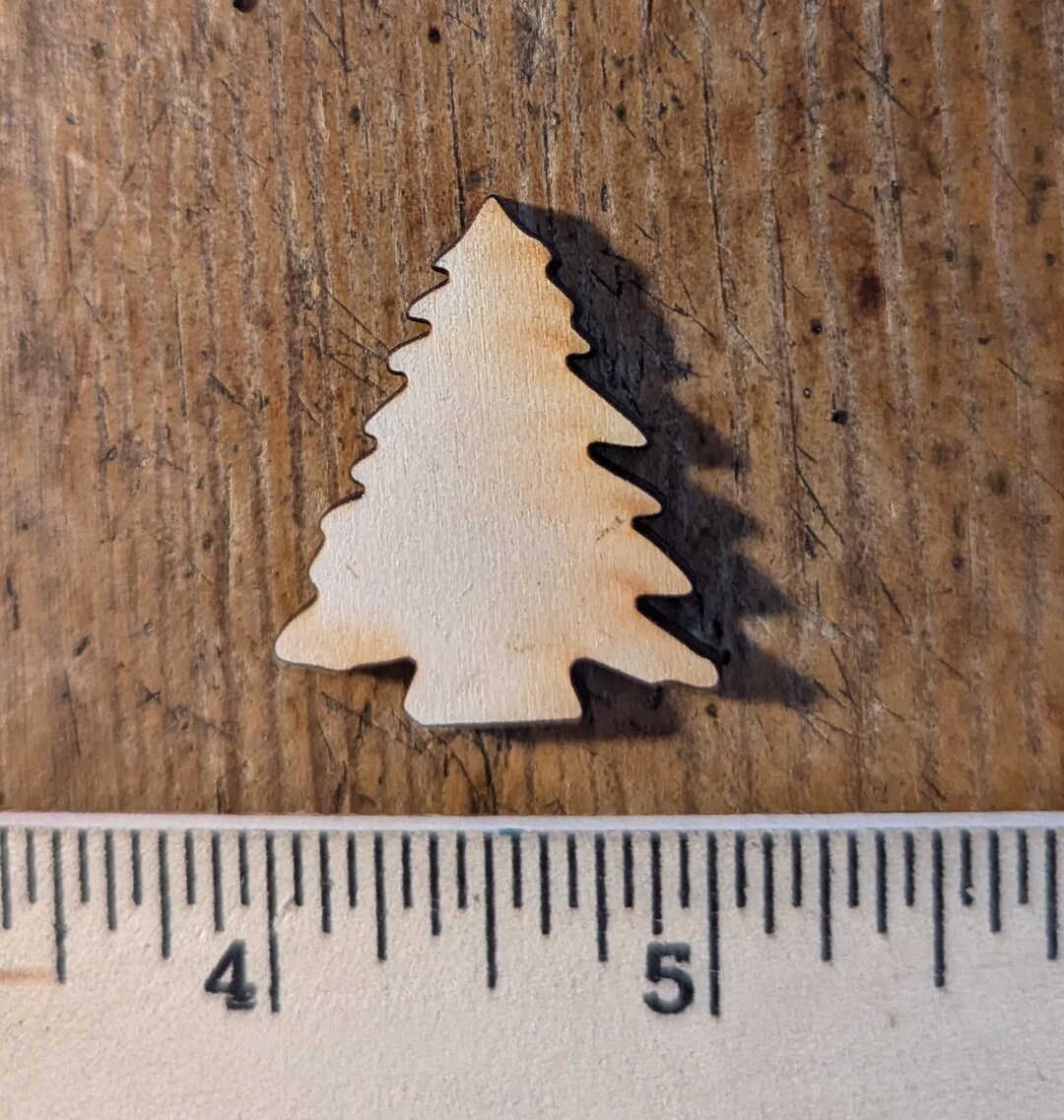 12 Pine Tree Maple Wood Cut Outs for Crafts - 1/8" Thick - Etsy