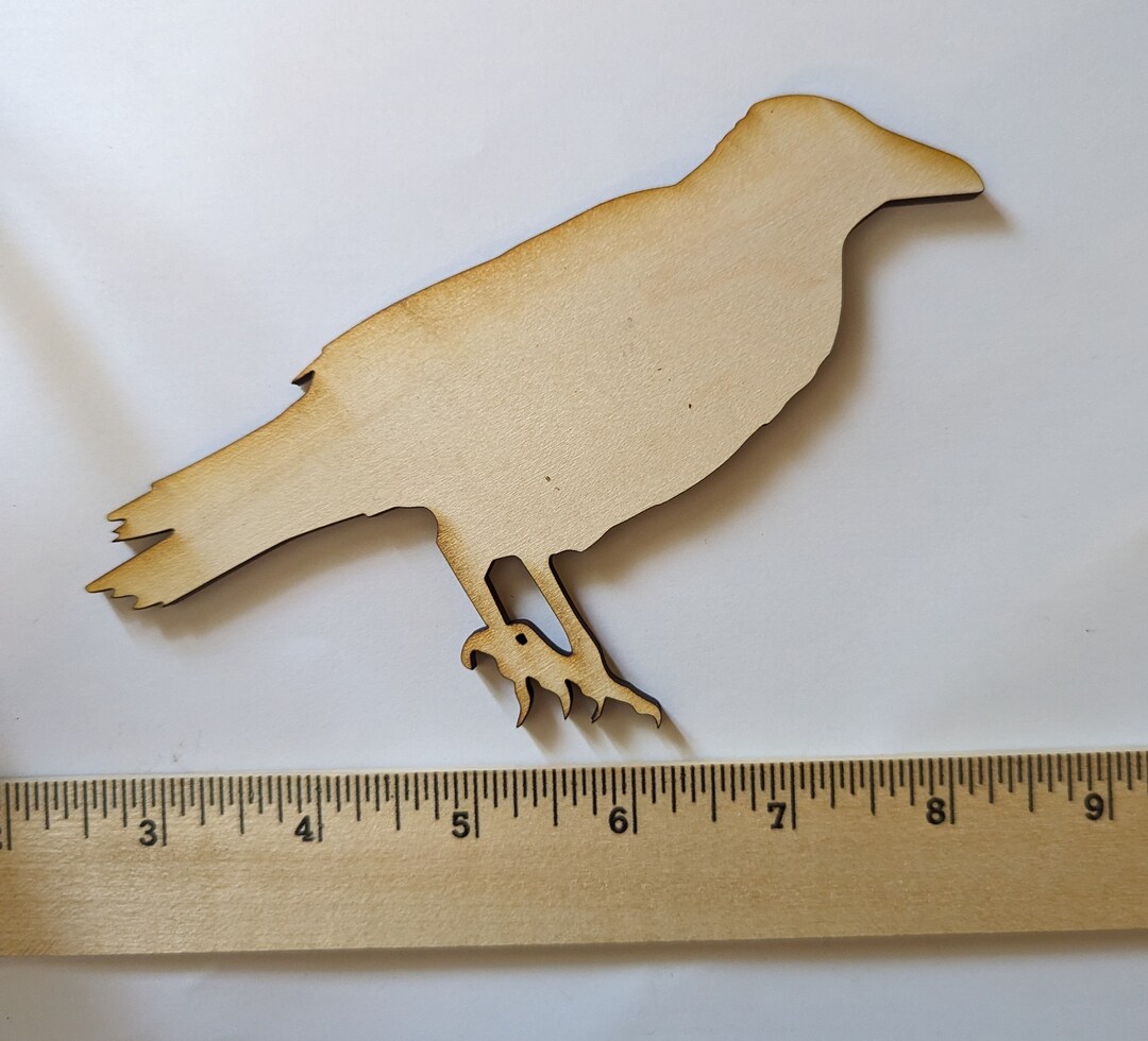 Raven Crow Laser Cut Wood Shapes Crafting Sign Making 6 3/8 - Etsy