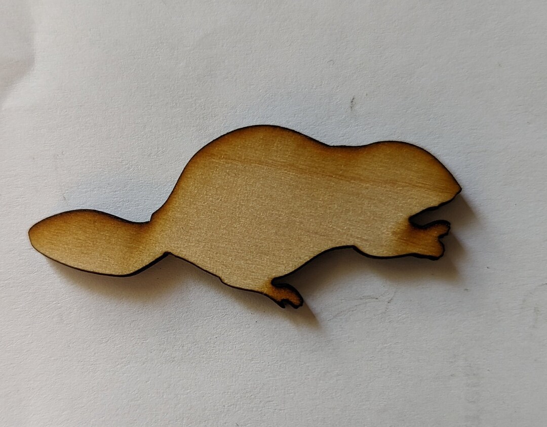 12 Beaver Laser Cut Wooden Shape Crafting Blanks With No Hole - Etsy