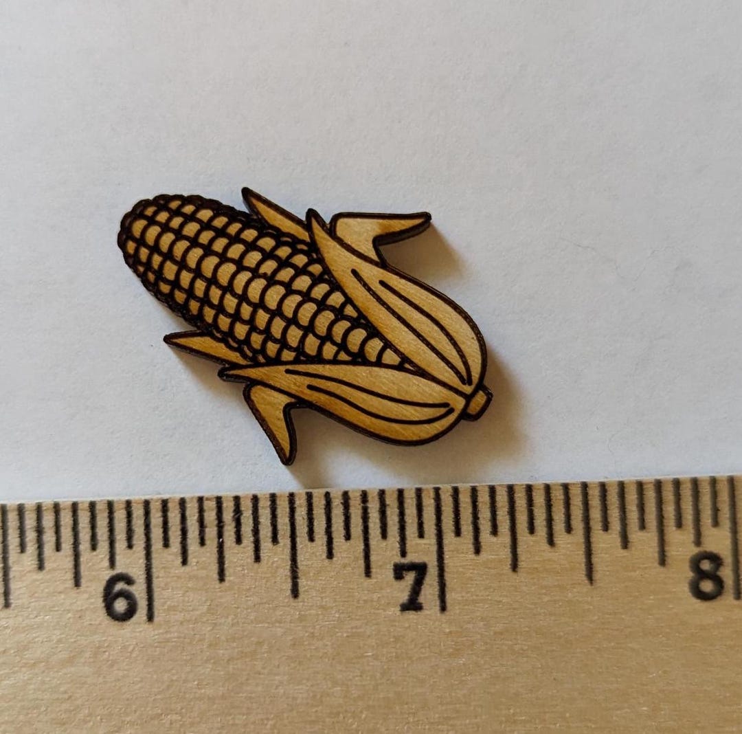 12 Pieces Ear of Corn Maple Wood Cut Outs for Crafts Lot No Hole - 1/8 ...