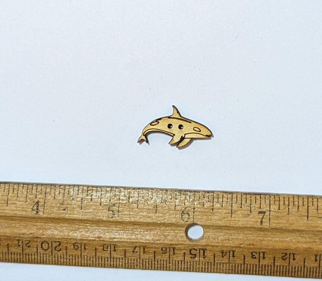 12 Orca Whale Laser Cut Wooden Unfinished Buttons - Etsy