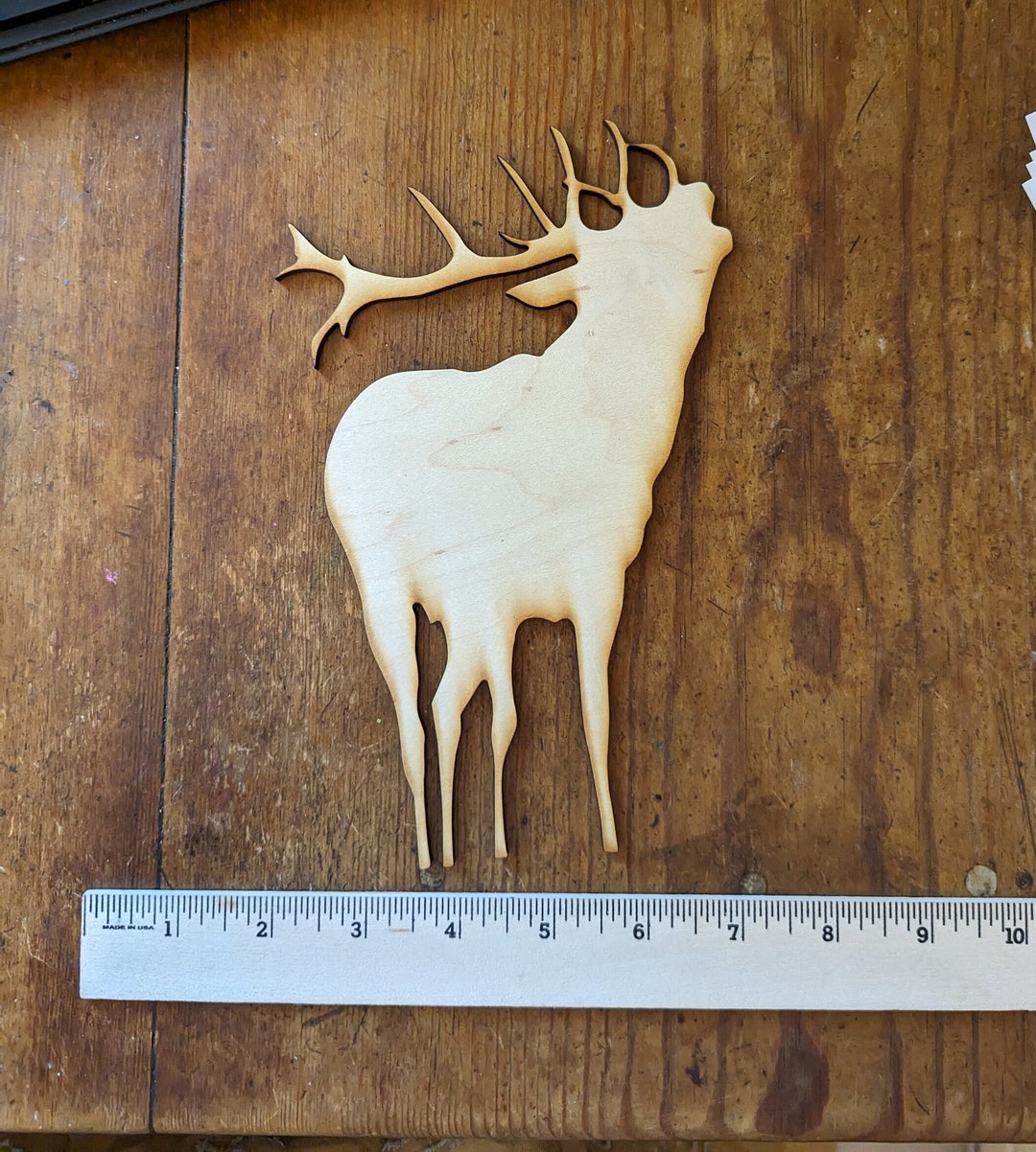 8 Elk Laser Cut Wooden Shape Crafting Blanks - Etsy