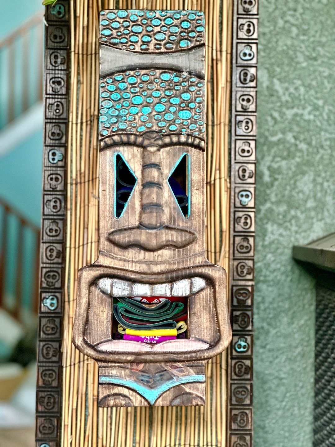 Kolbru “god of Cold Cans” Tiki Can Cooler Holder - Etsy