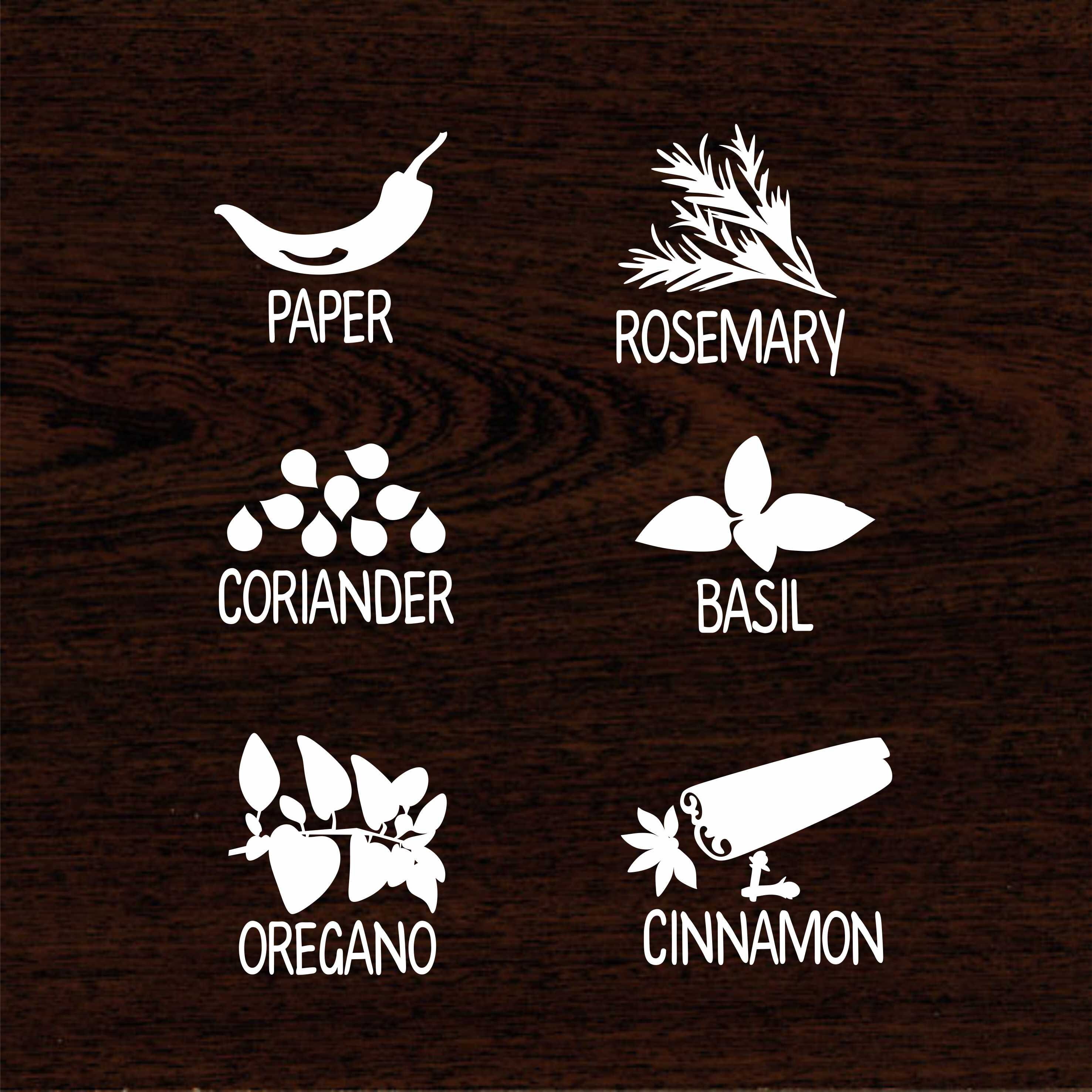 Spice labels svg Seasoning labels Herbs sign Condiments svg | Etsy