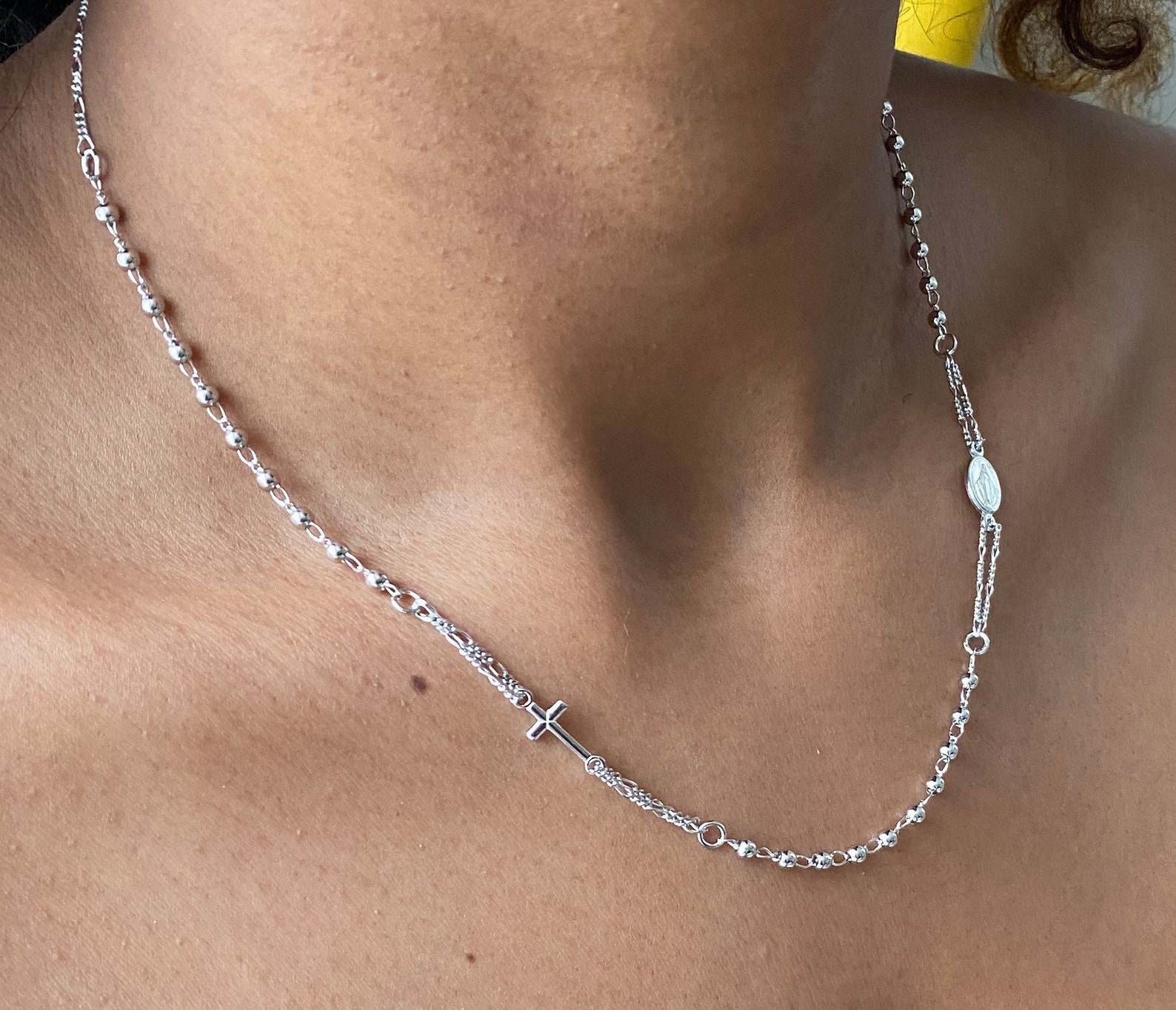 925 Silver Rosary Chain 18inch 2mm 4.7g Rosary Beads - Etsy