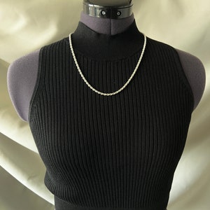 Sterling Silver Rope Chain, 3.5 Mm Width, 18 20 22 24 Inch Lengths ...