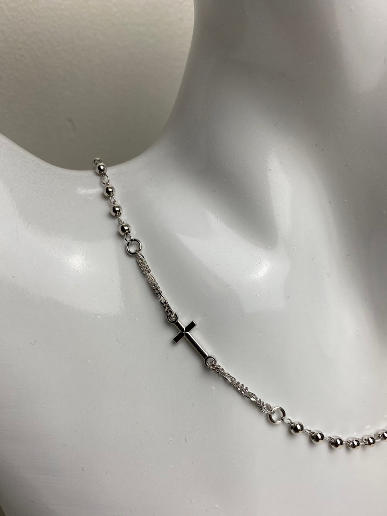 925 Silver Rosary Chain 18inch 2mm 4.7g Rosary Beads - Etsy