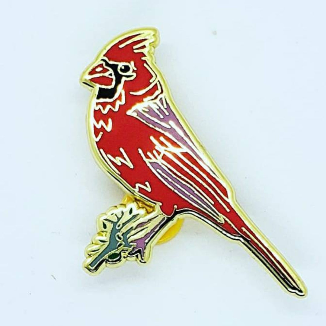 Cardinal Enamel Pin - Etsy